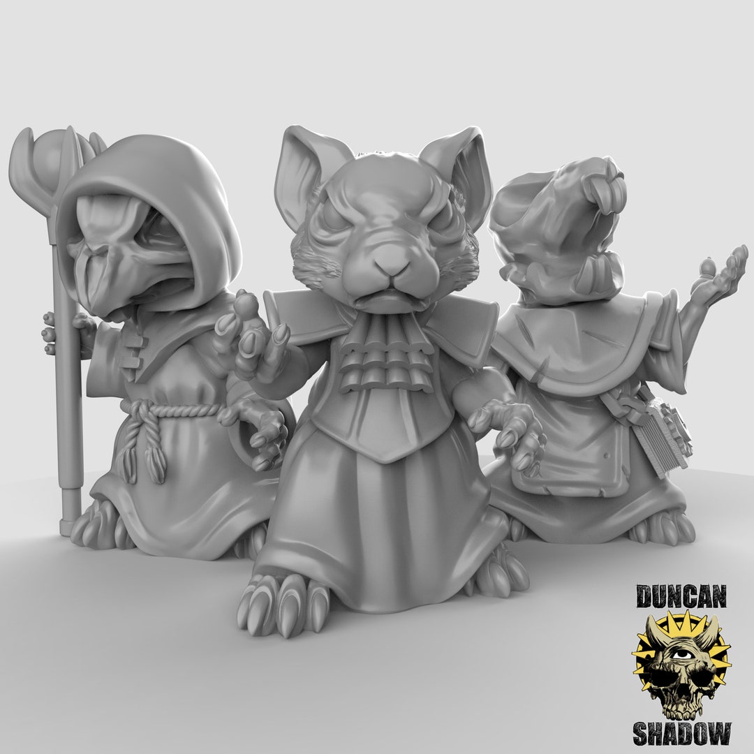 Mousling Necromancer - Duncan Shadow Printed Miniature | Dungeons ...
