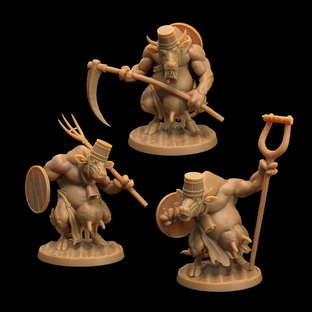 Dairy Minotaur Bundle the Dragon Trapper's Lodge Printed Miniature ...