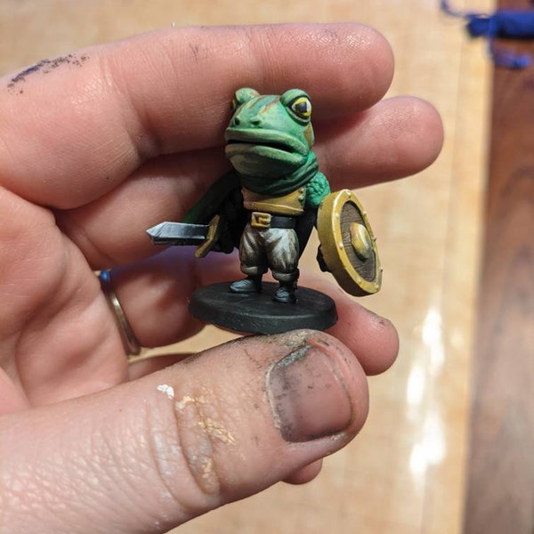 Frog Knight Miniature - Etsy