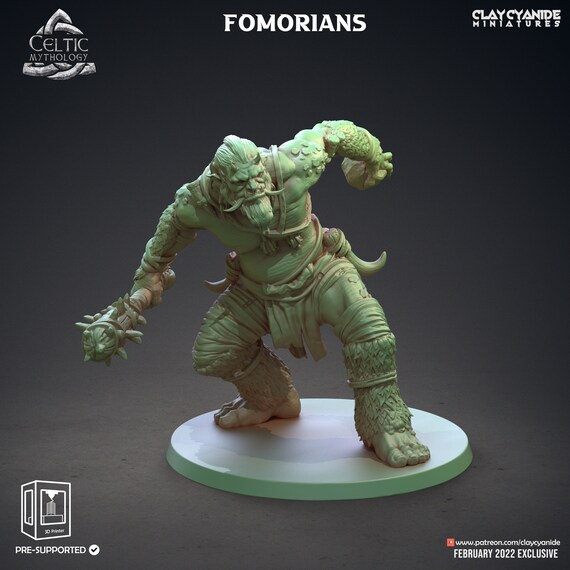 Fomorian Clay Cyanide Printed Miniature Dungeons & Dragons | Etsy