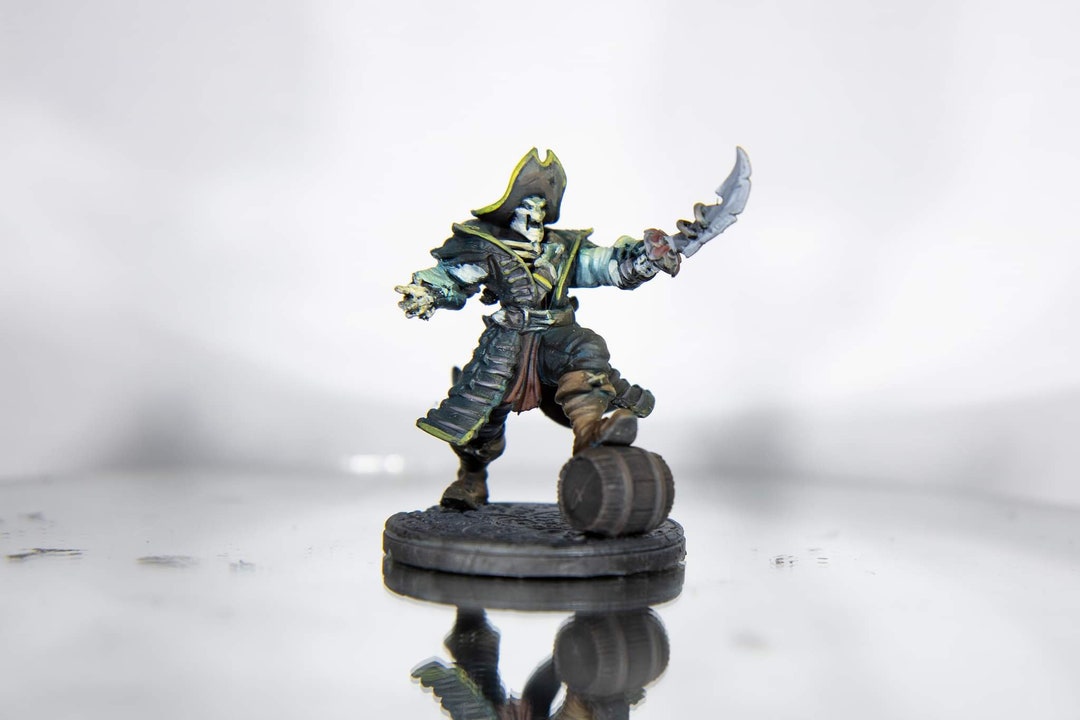 Undead Pirate Captain Painted Model - Cast N Play Printed Miniature ...