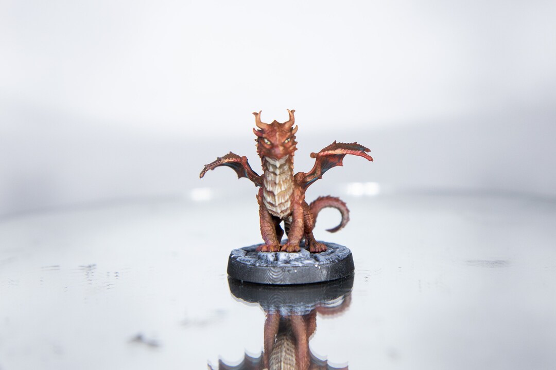 Flamehorn Wyrmling Painted Model - the Dragon Trapper's Lodge Printed ...