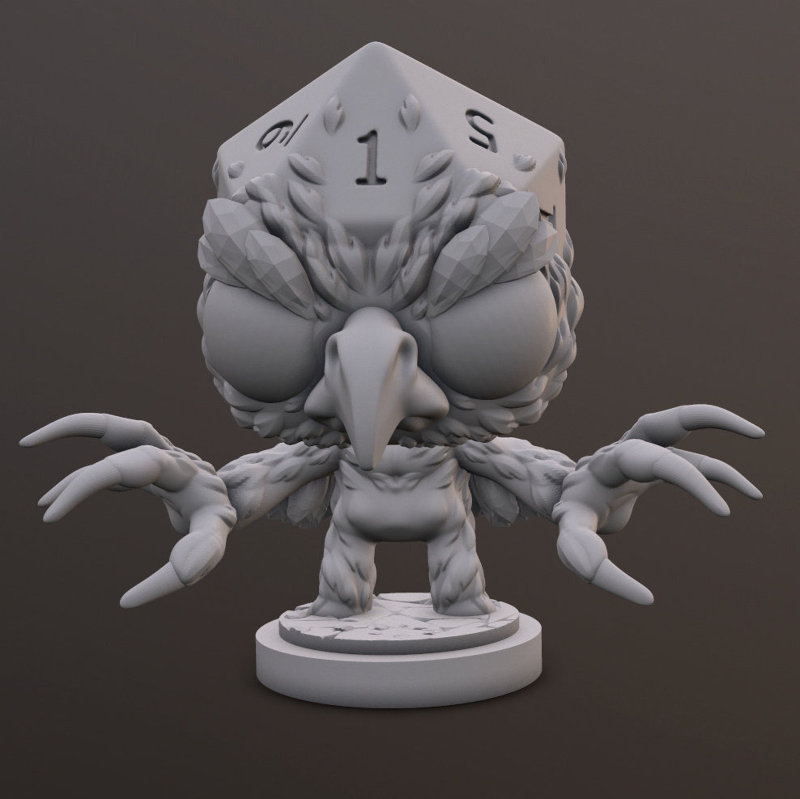 Dice Head Owlbear Dice Heads Printed Miniatures Dungeons | Etsy