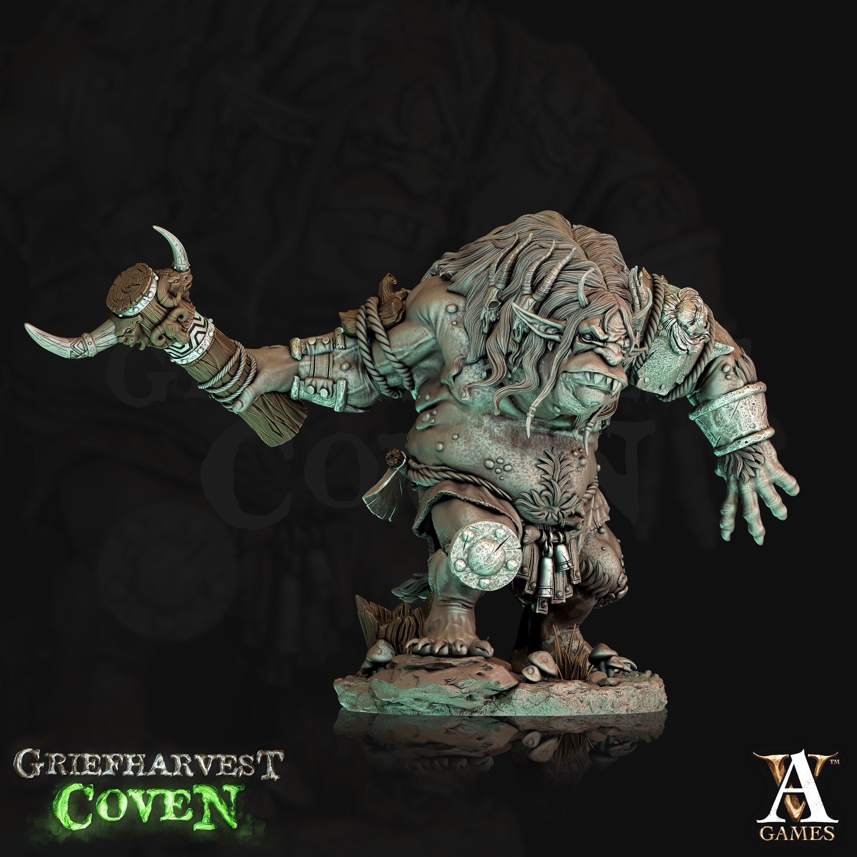 Bog Troll Archvillain Games Printed Miniatures Dungeons & - Etsy