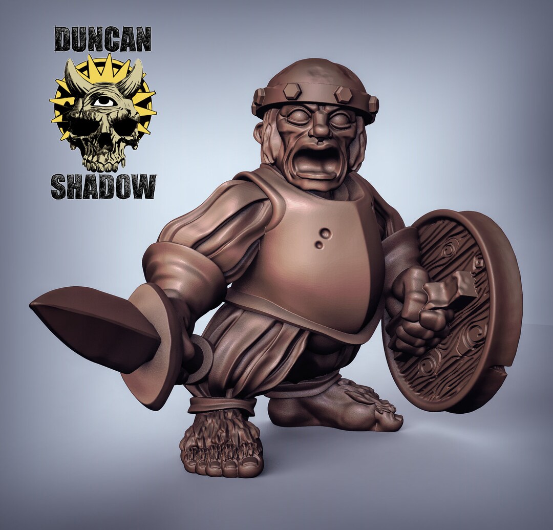 Halfling With Sword - Duncan Shadow Printed Miniature | Dungeons ...