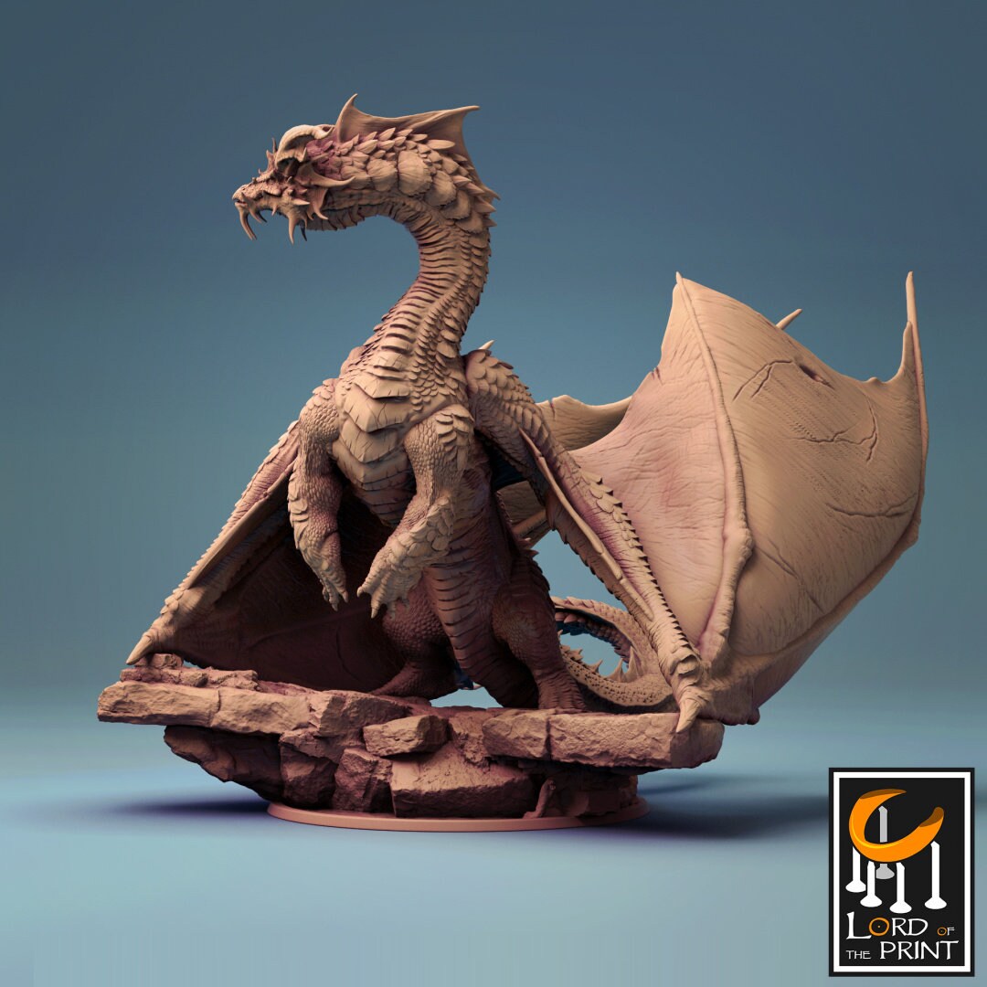 Elder Brine Dragon - Lord of the Print Miniature | Dungeons & Dragons ...