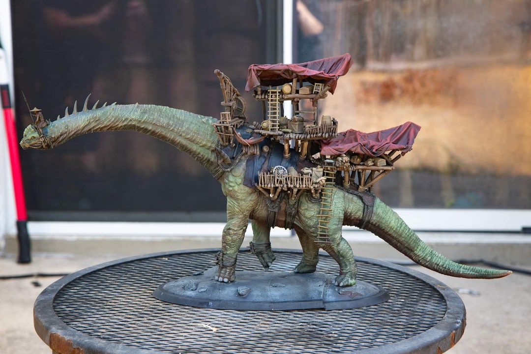 Massive Brachiosaurus Caravan Painted Model - Lord of the Print ...