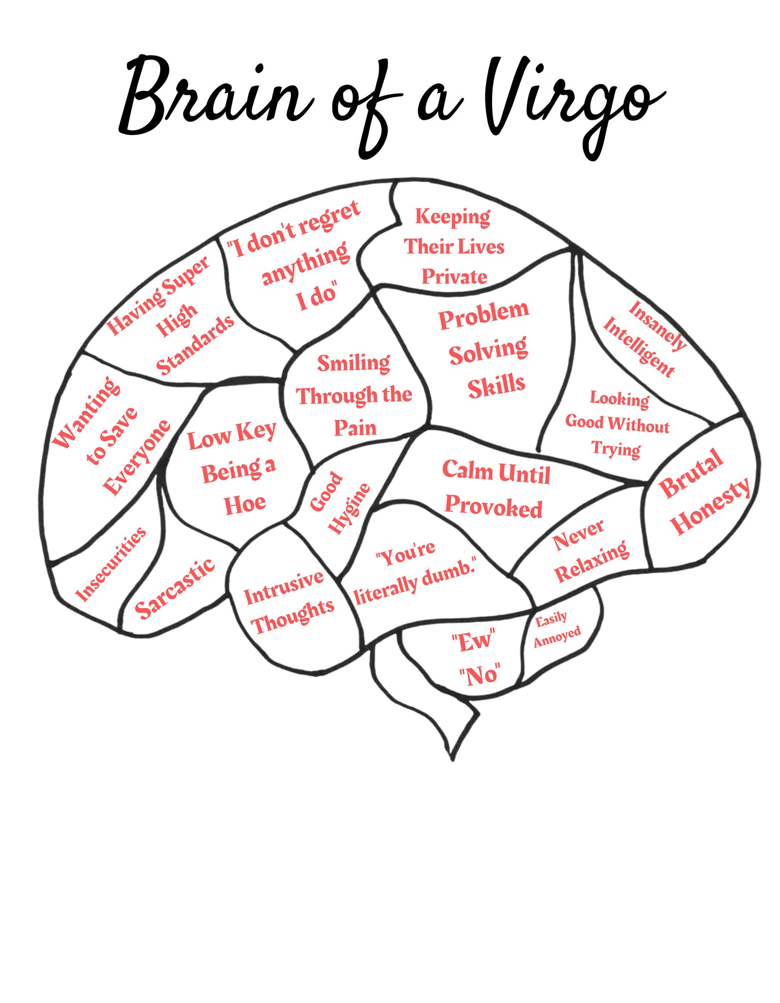 Brain of Virgo Zodiac Tee Virgo Zodiac Gift Zodiac Shirt - Etsy