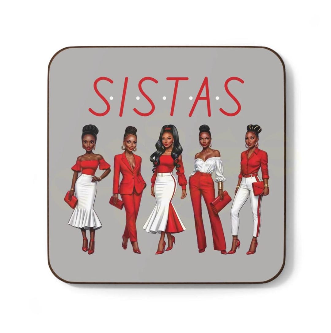 Sistas Hardboard Coaster: Black Girl Magic Home Bar Decor - Etsy