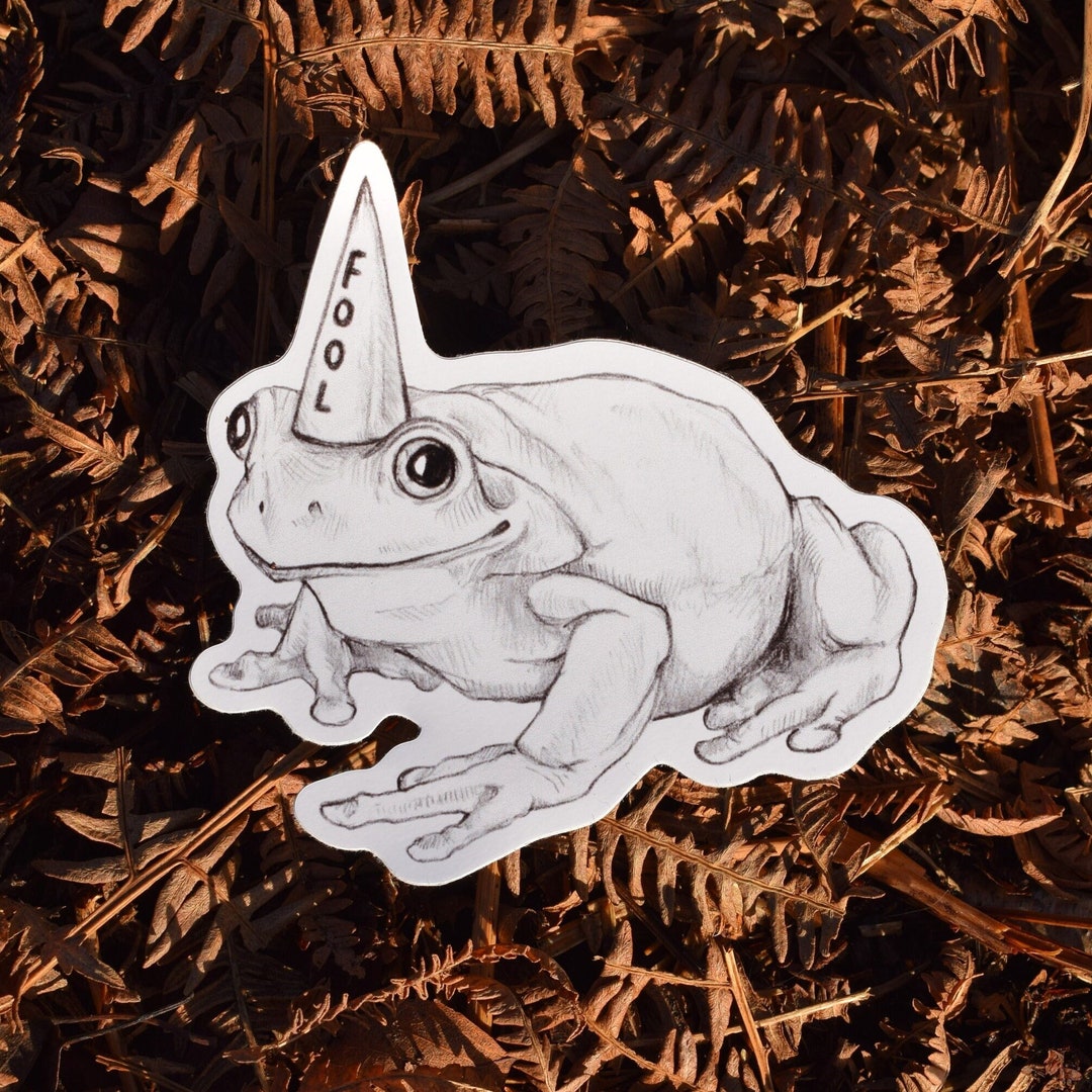 Frog Fool Vinyl Sticker - Etsy