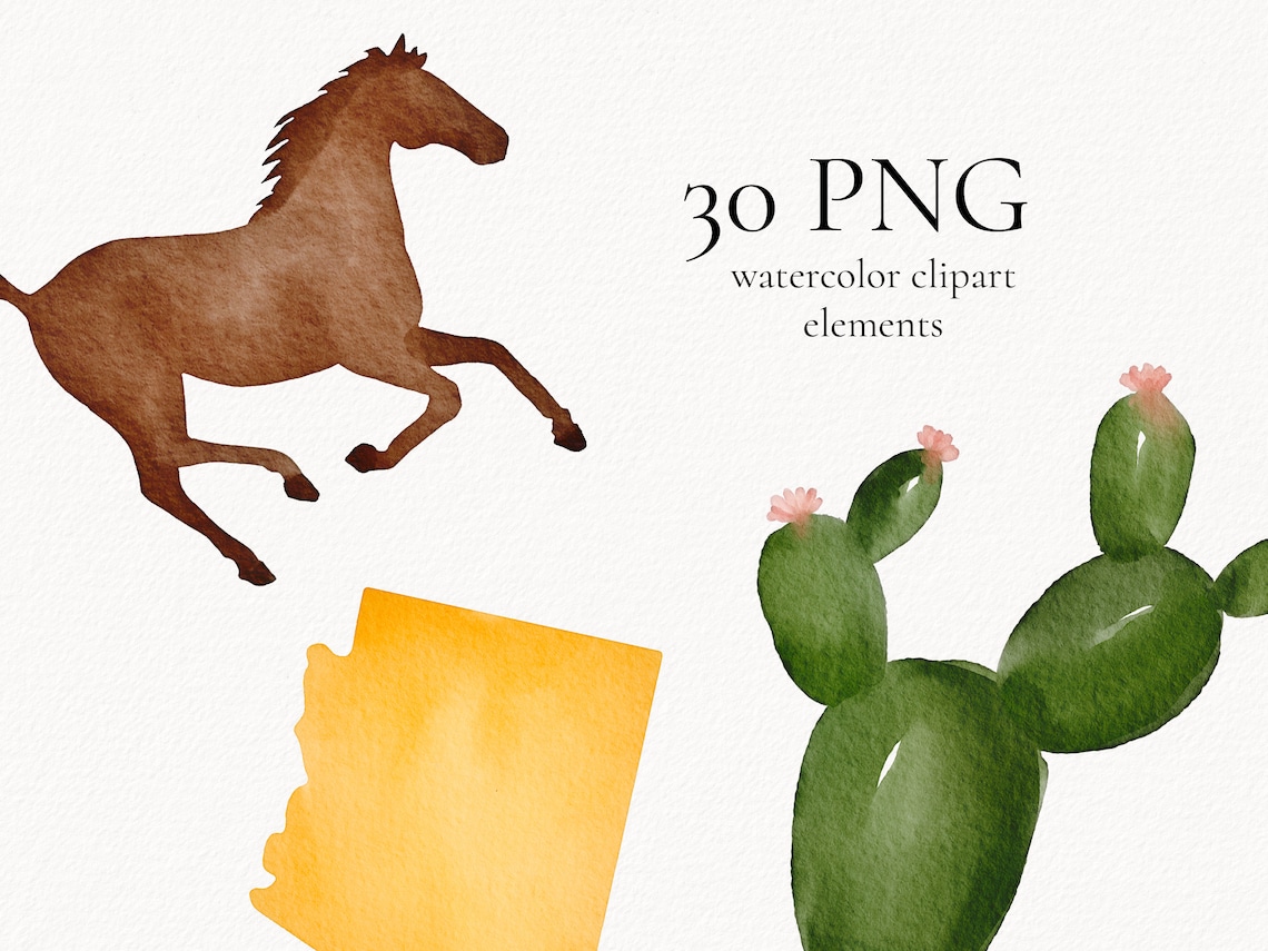 Scottsdale Arizona Watercolor Clipart, Scottsdale Clipart, Arizona ...