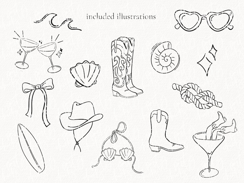 Coastal Cowgirl Bachelorette Clipart SVG, Last Toast on the Coast ...