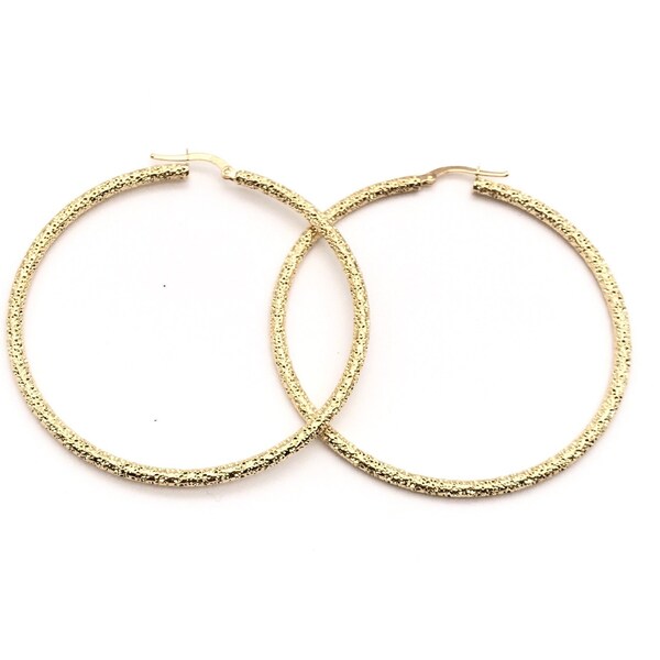 18k Gold Hoops - Etsy