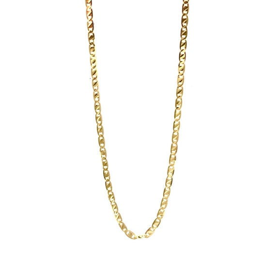 18K Yellow Gold Chain Necklace for Men Perfect Gift for Him - Etsy