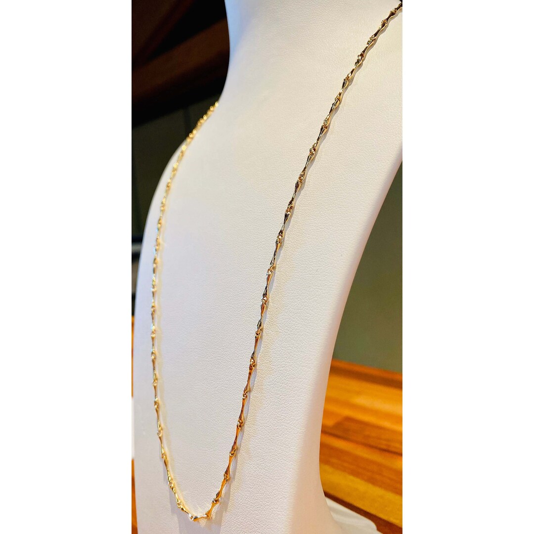 18K Yellow Gold Necklace • Great Gift for Him • Men's and Women's Chain ...