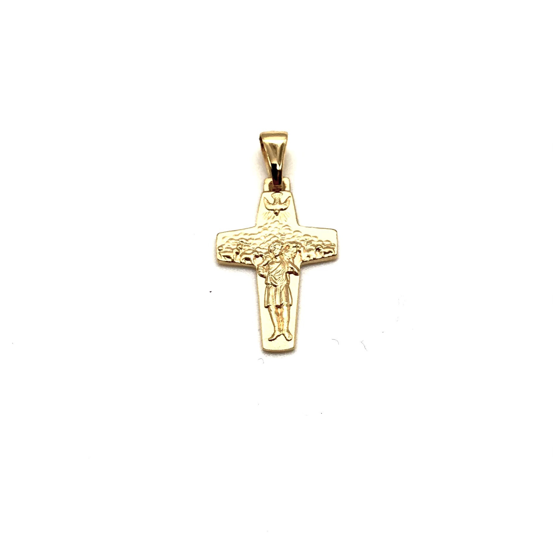 18K Solid Gold Crucifix Pendant for Necklace and Chain - Etsy