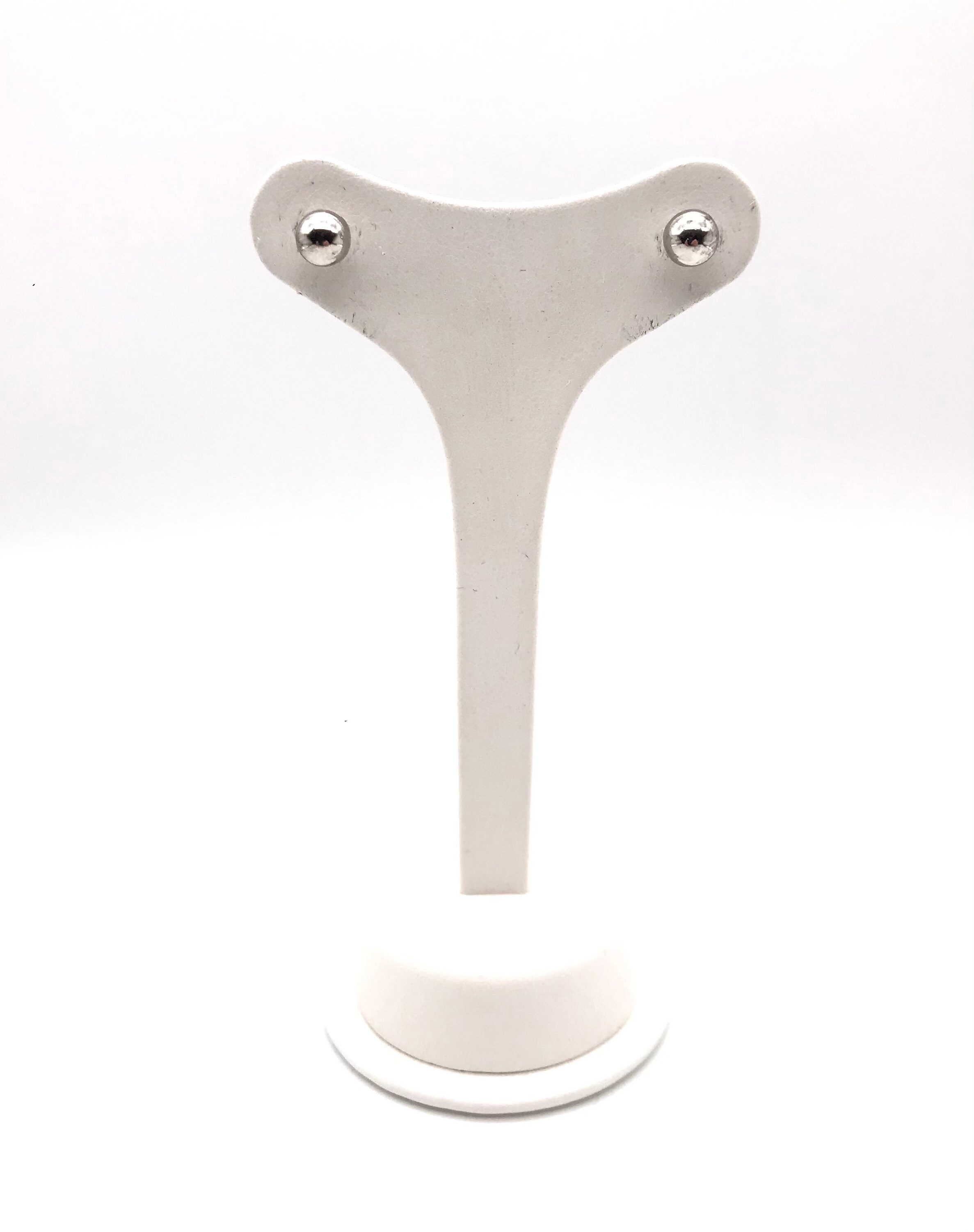 Simple White Gold Studs 18k Gold Italian Studs Small | Etsy