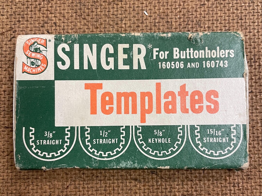 Vintage Singer Buttonhole Templates - Etsy