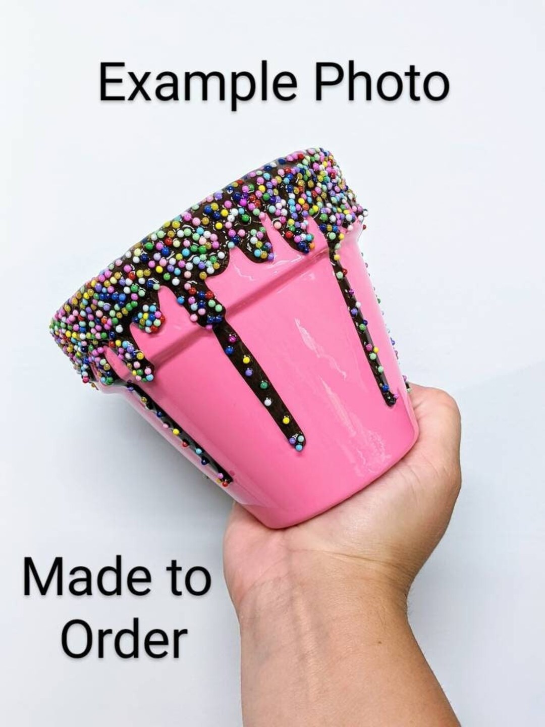 Ice Cream Pot Rainbow Sprinkle Pot Ice Cream Planter - Etsy