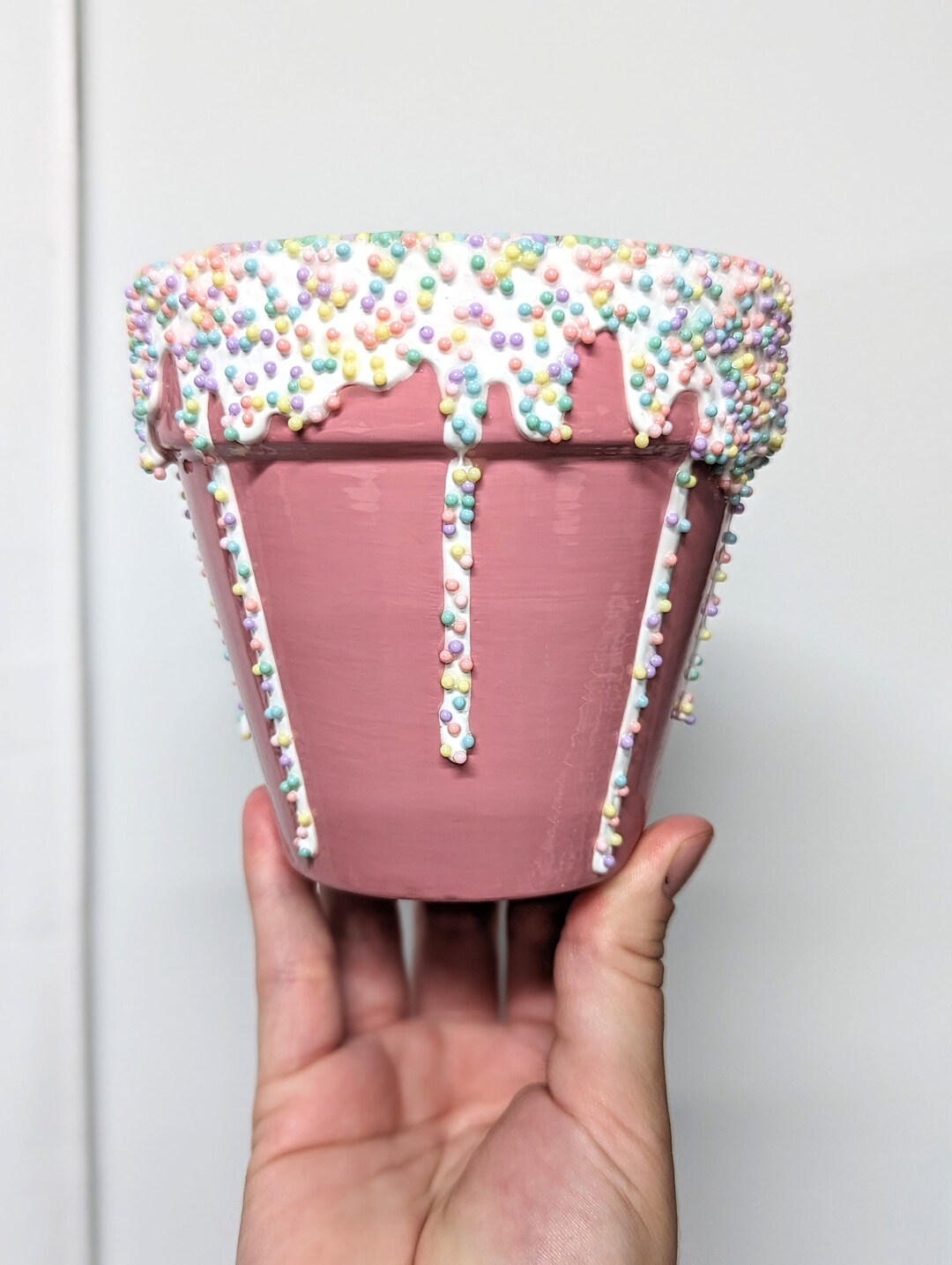 Sprinkle Planter, Pastel Plant Pot, Ice Cream Planter, Dessert Plant ...