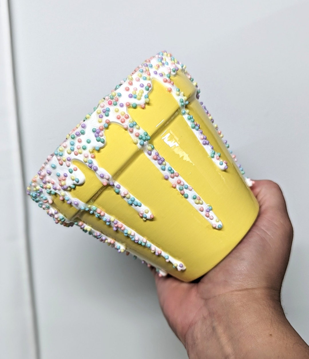 Sprinkle Planter, Ice Cream Pot,cake Planter, Rainbow Sprinkle Pot, Ice ...
