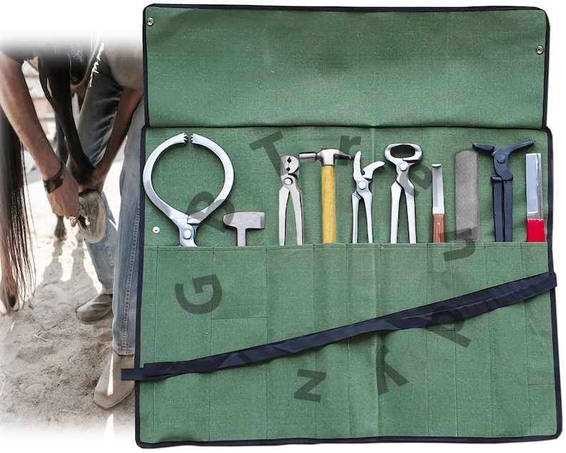 Horse Farrier Tool Kit Horse Grooming Hoof Shoe Nail Puller Nipper ...