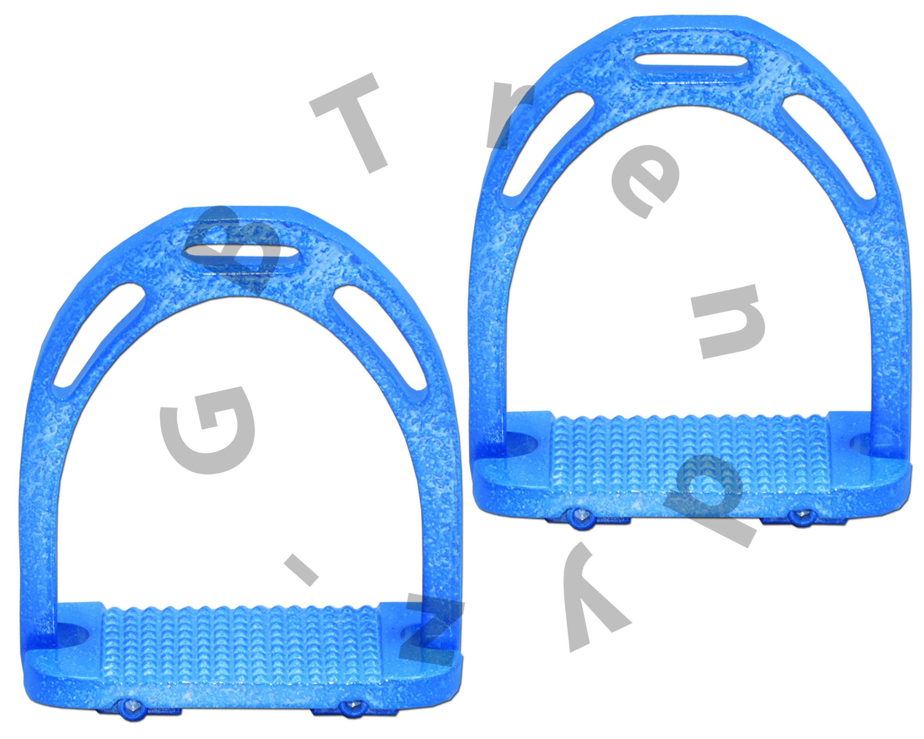 Jinn Stirrups Aluminium Double Shades Horse Riding Equestrian Treads ...