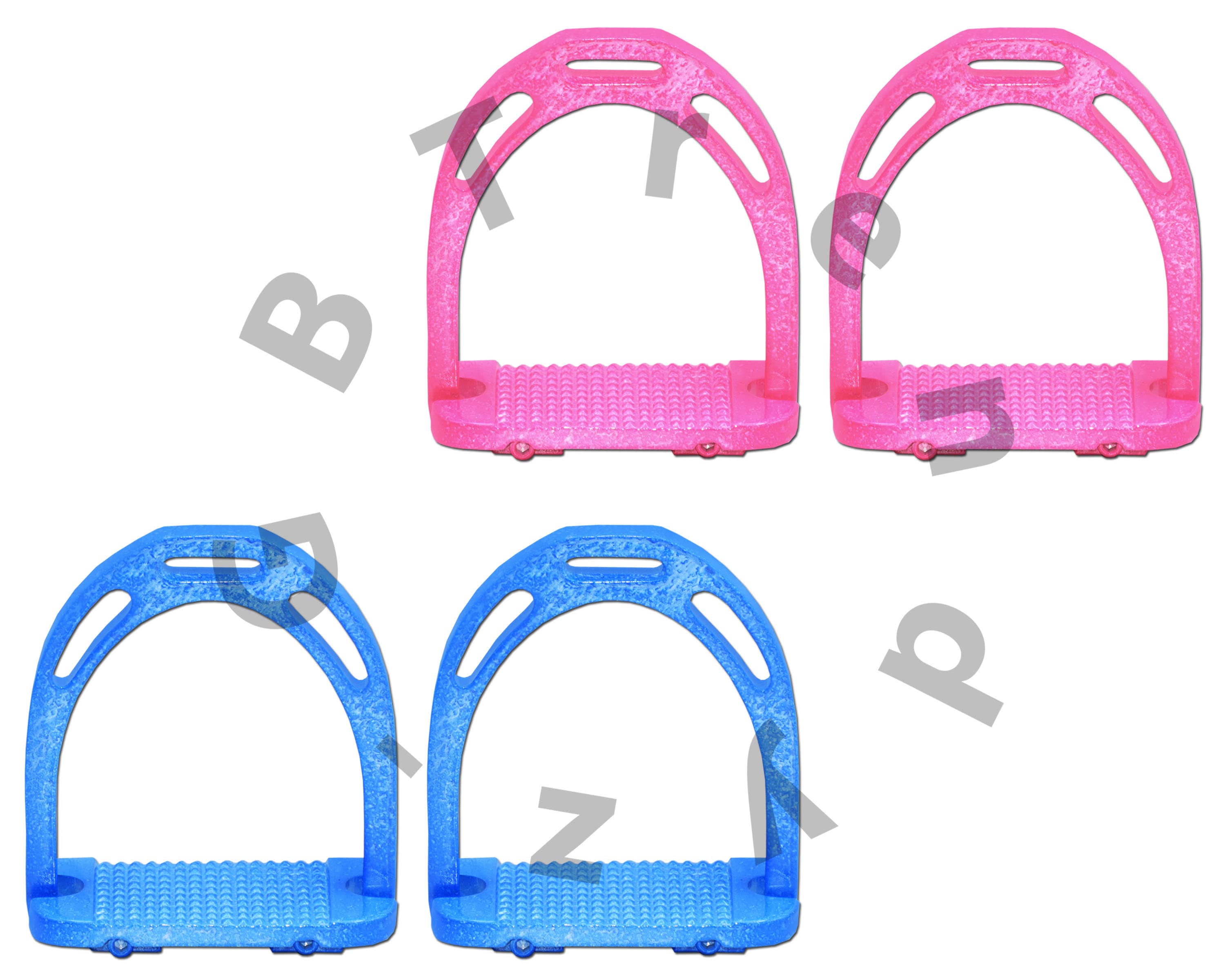 Jinn Stirrups Aluminium Double Shades Horse Riding Equestrian Treads ...