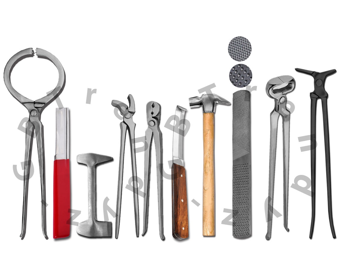 Horse Farrier Tool Kit Horse Grooming Hoof Shoe Nail Puller Nipper ...