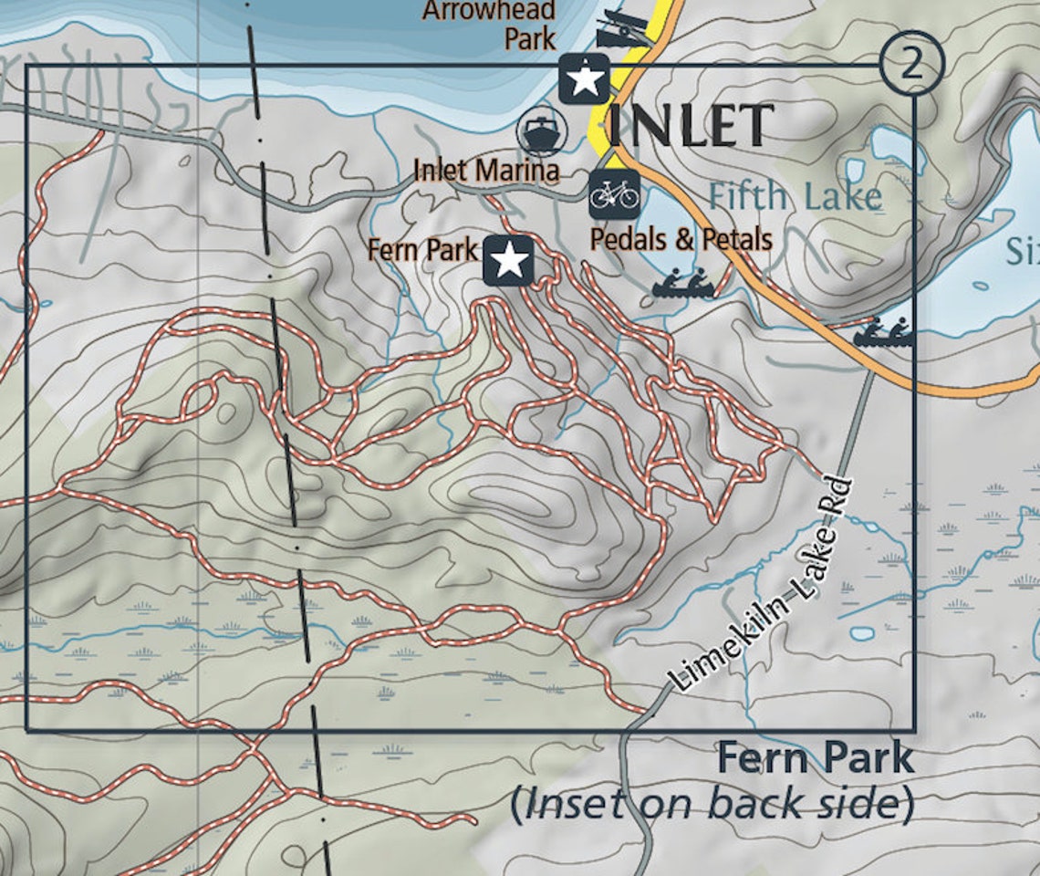 Old Forge Area Adventure Map - Etsy