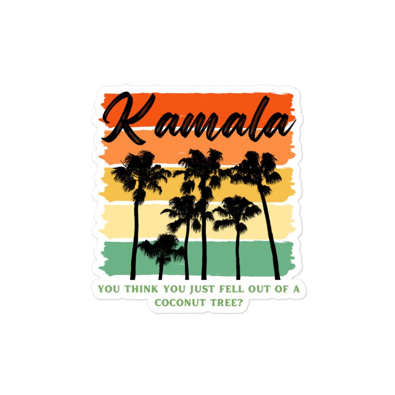 Kamala Harris Coconut Tree Sticker - Etsy