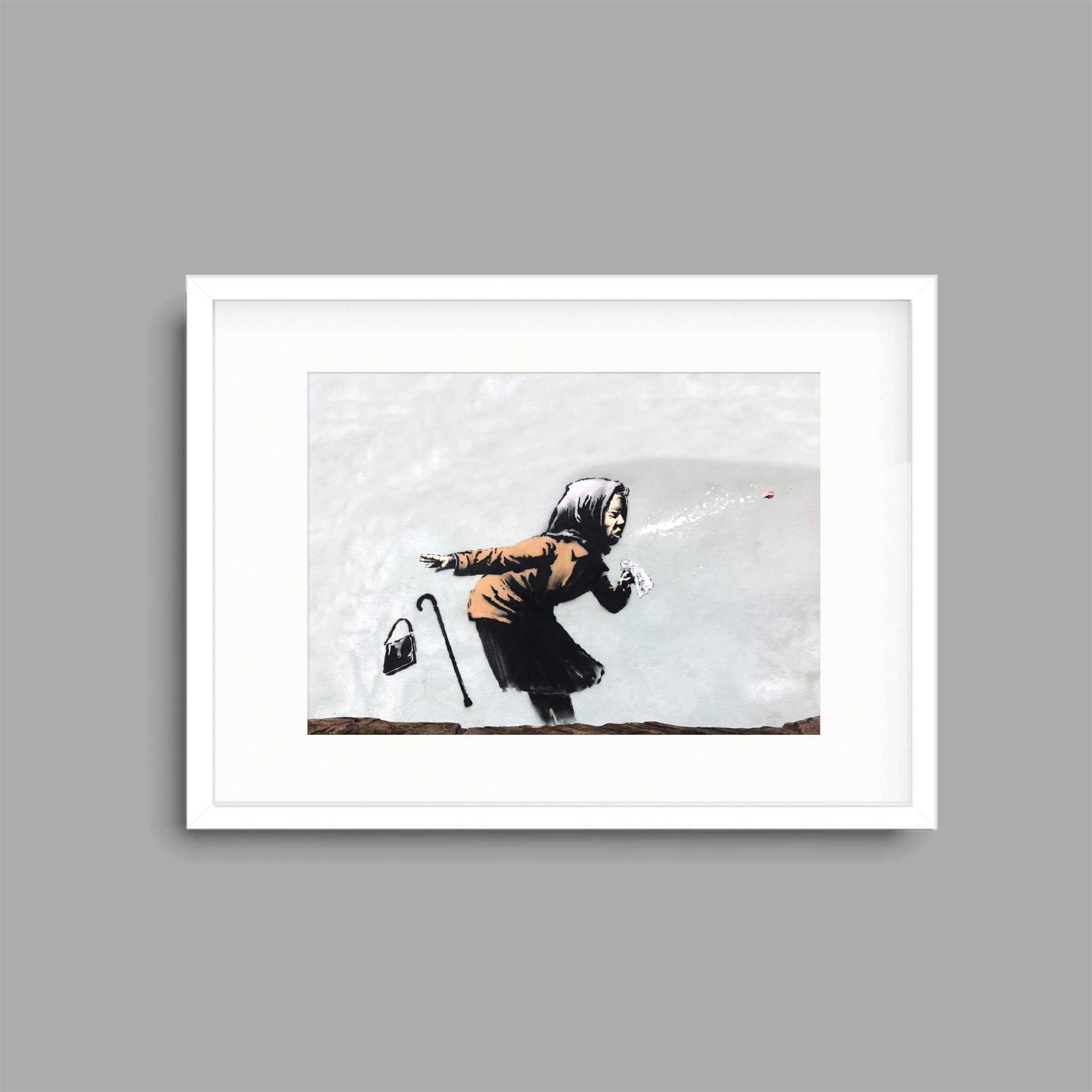 Banksy Aachoo Sneezing Lady Woman Framed A3 A4 Print - Etsy UK