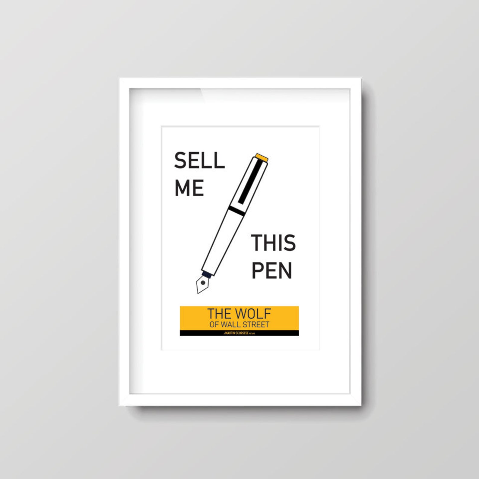 Sell Me This Pen Wolf of Wall Street Movie Quote A4 A3 - Etsy