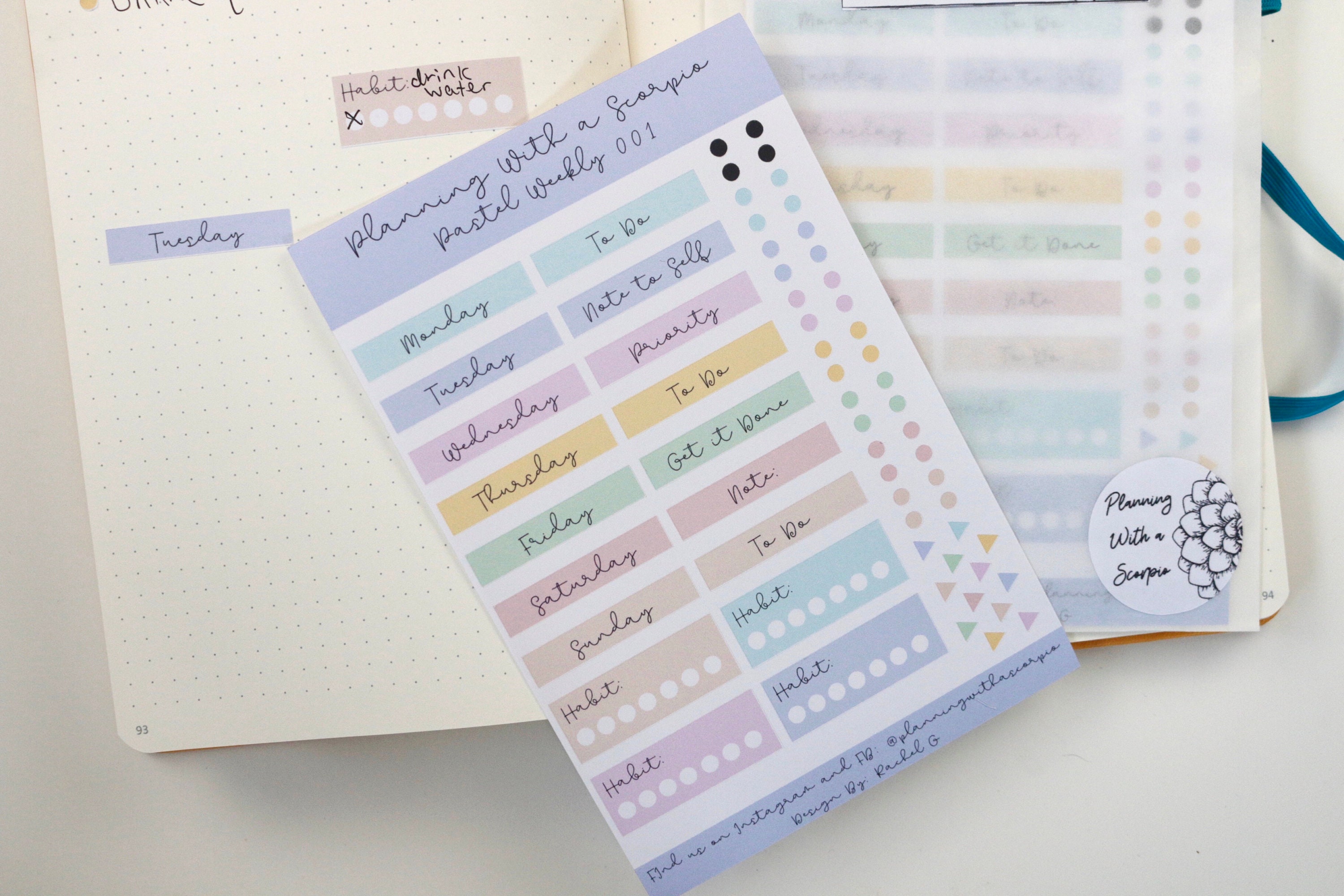 Weekly Pastel Planner Stickers Functional Planner Stickers - Etsy