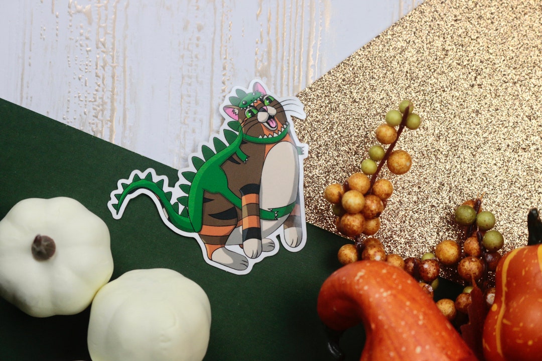 Brillo impermeable en la pegatina de Chonkasaurus de vinilo oscuro ...