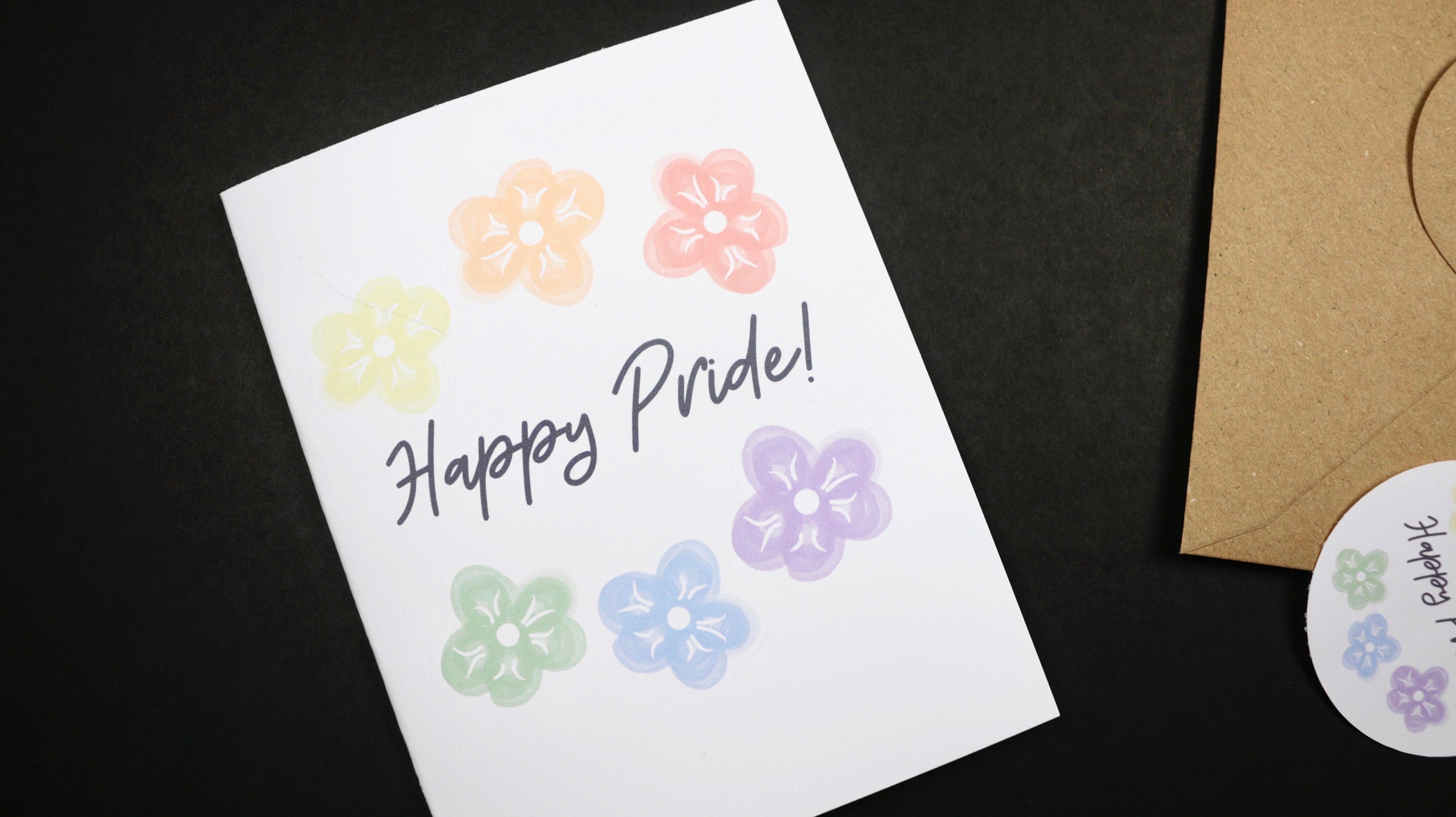 Happy Pride Handmade Greeting Card Pride Greeting Card | Etsy