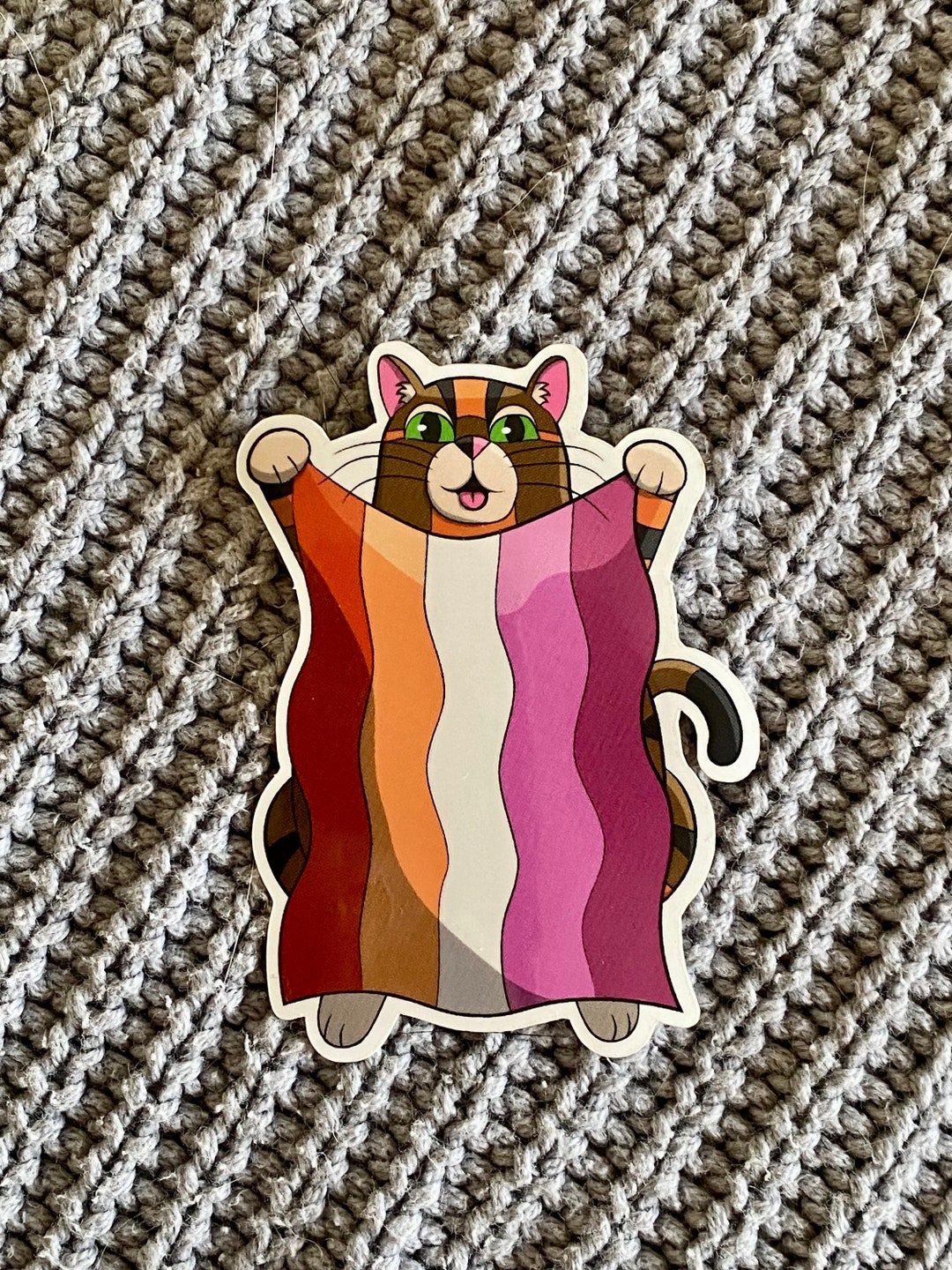Waterproof Rye Jumps With Lesbian Pride Sticker | Cat Lesbian Sticker ...