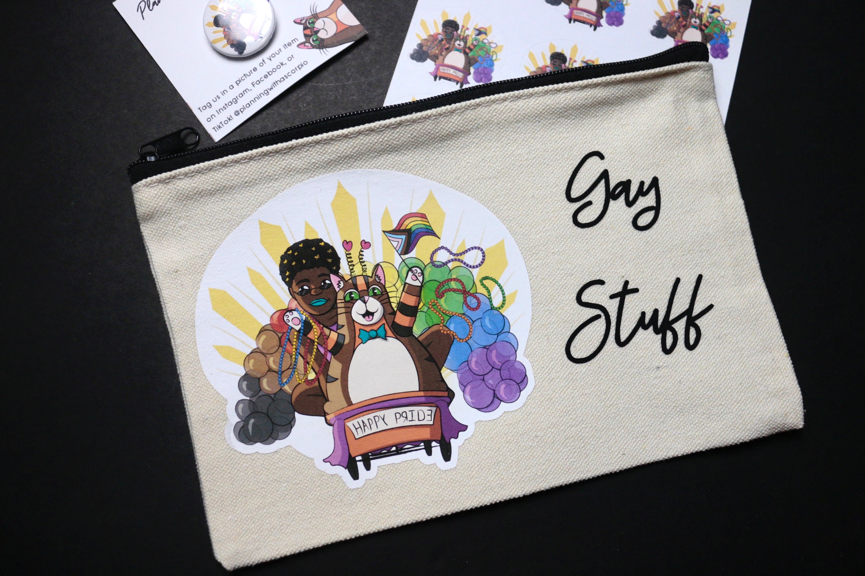 Gay Stuff Parade Pouch LGBTQIA Cat Pouch Iron on Vinyl - Etsy