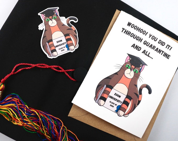 Funny Graduation Card, Printable Graduation Card, Quarantine Graduation ...