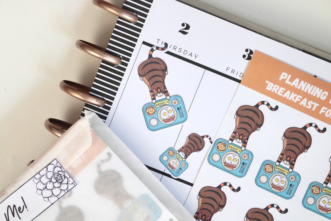 Hand Drawn Planner Stickers | Decorative Stickers | Cat Lover Gift |cat ...