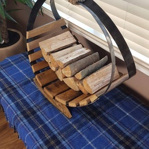 Handcrafted Bespoke Oak & Steel Whisky Barrel Sclupture Firewood/ Log ...