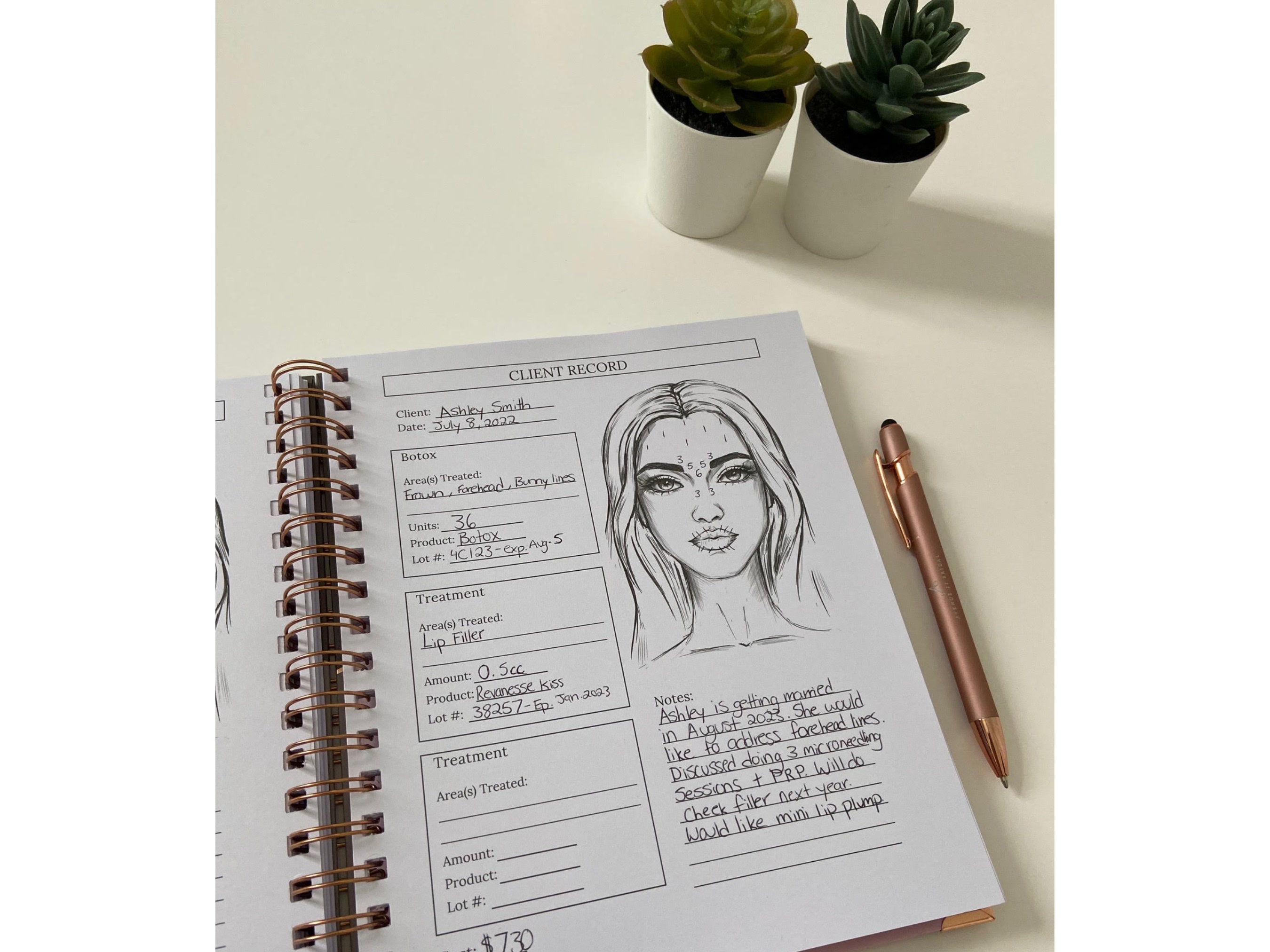 Cosmetic Nurse Injector Client Record Aesthetic Nurse Client - Etsy