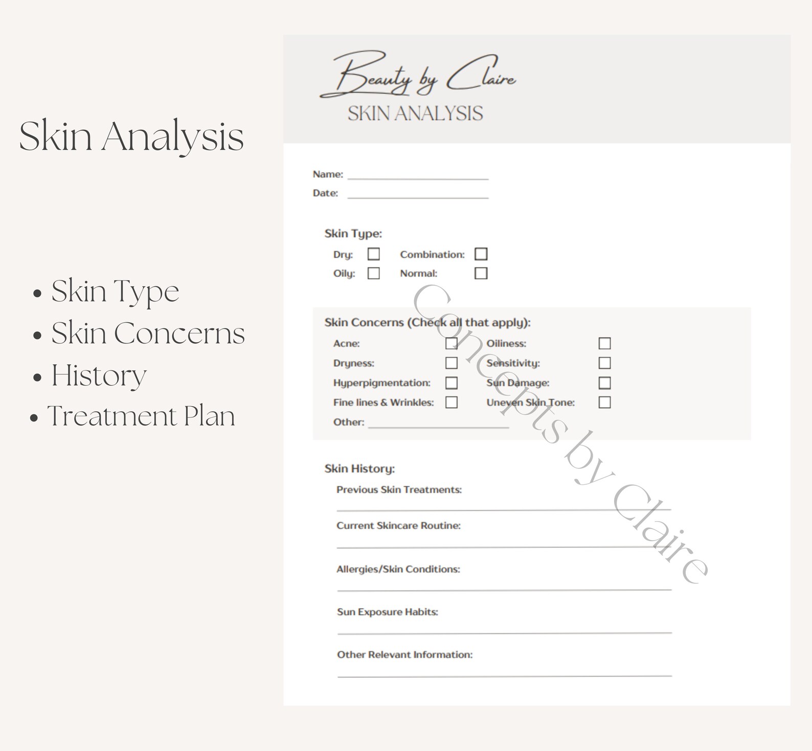 Digital Microneedling Consent Forms for Estheticians Customizable With ...