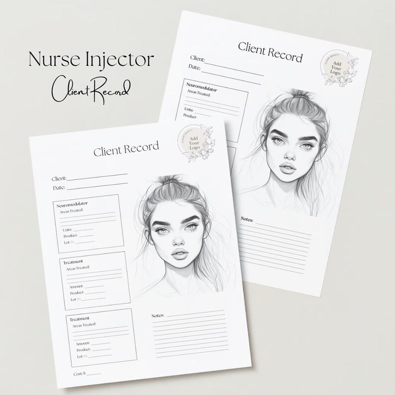 Nurse Injector Digital Download Template Goodnotes, Botox Form for ...