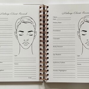 Makeup Artist Client Record, Esthetician Book, Esthetician Appointment ...