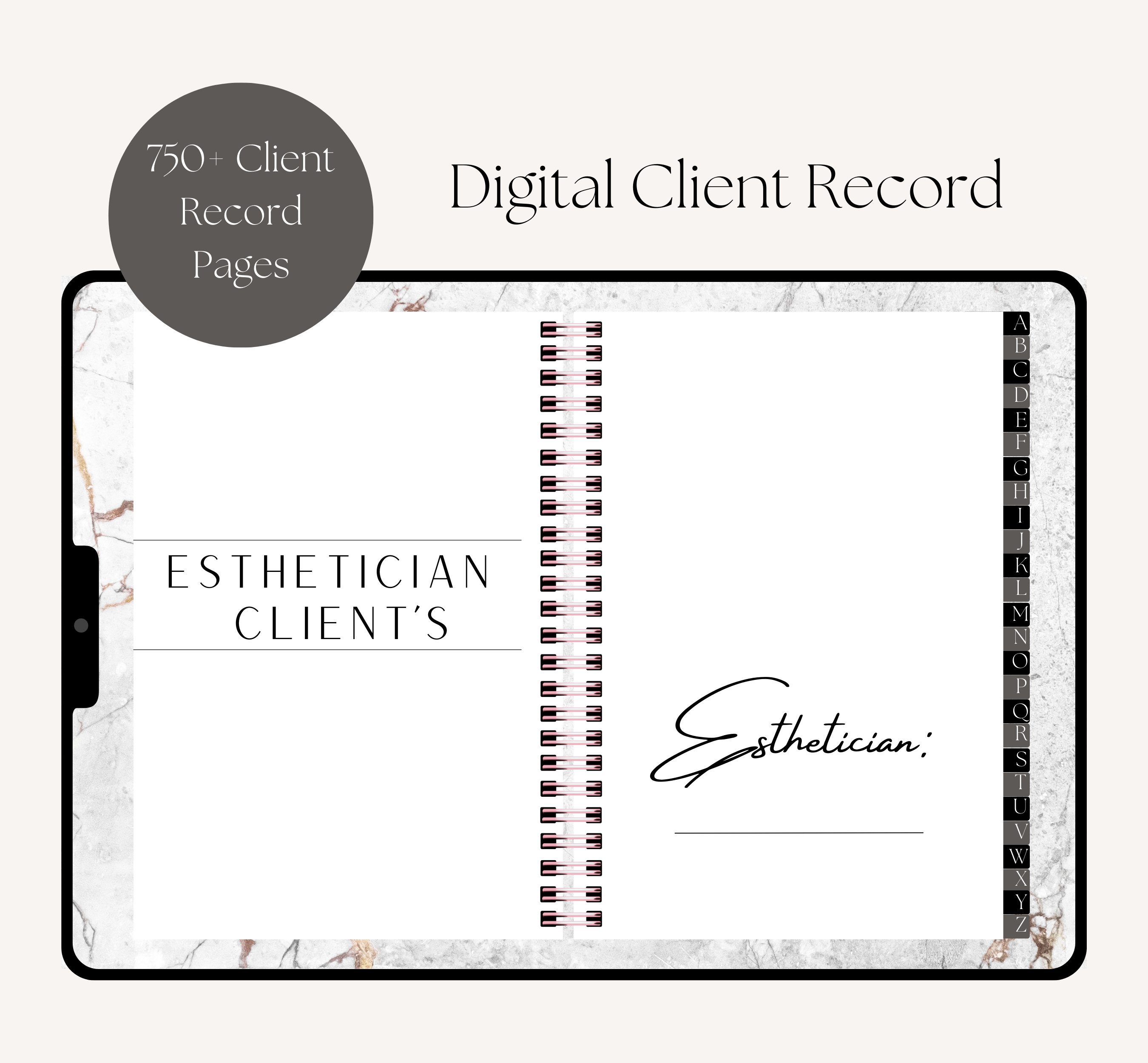 Esthetician Client Record Goodnotes for Estheticians Client - Etsy