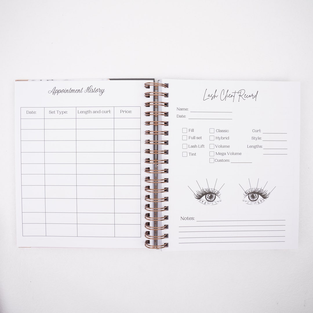 Lash Tech Client Record Book, Lash Tech, Lash Decor, Spa Decor, Eyelash ...