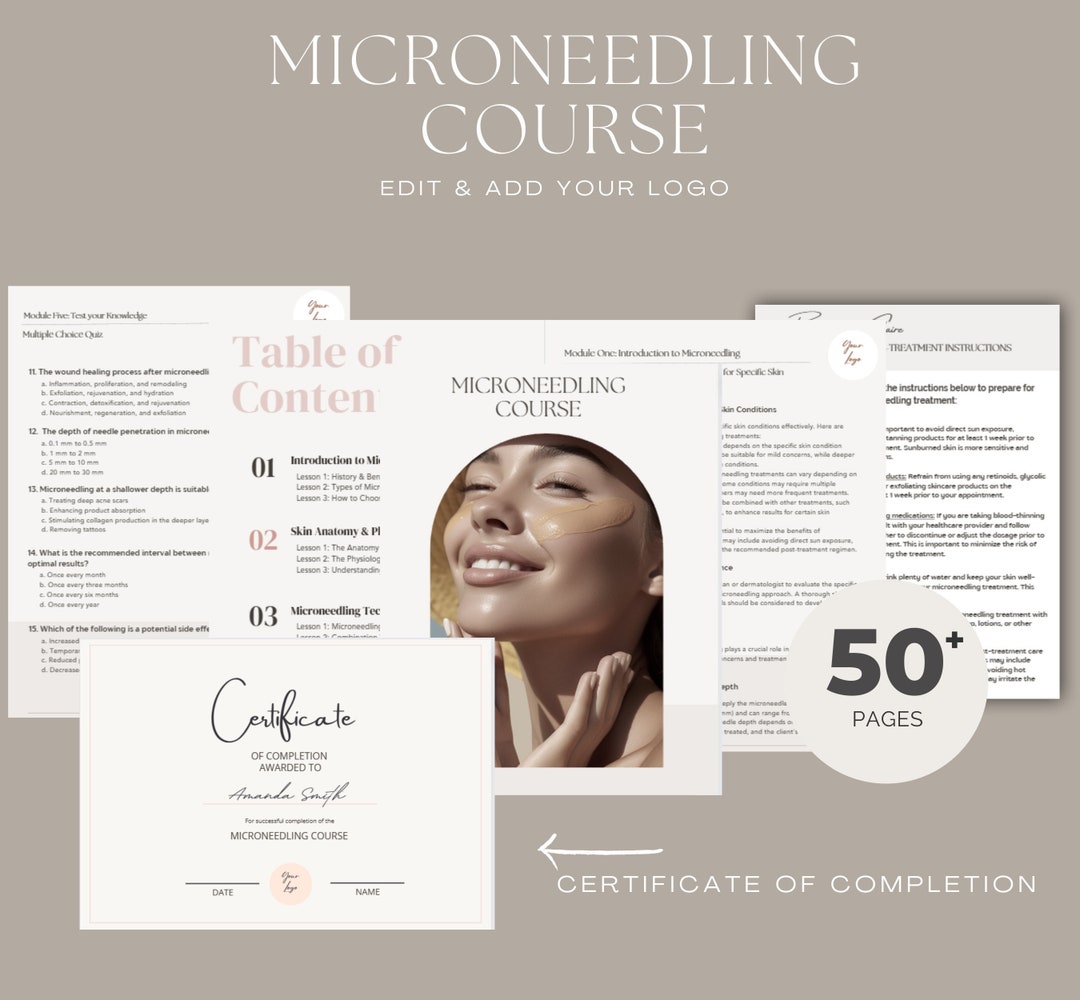 Course for Microneedling, Beauty Business Course, Microneedling ...