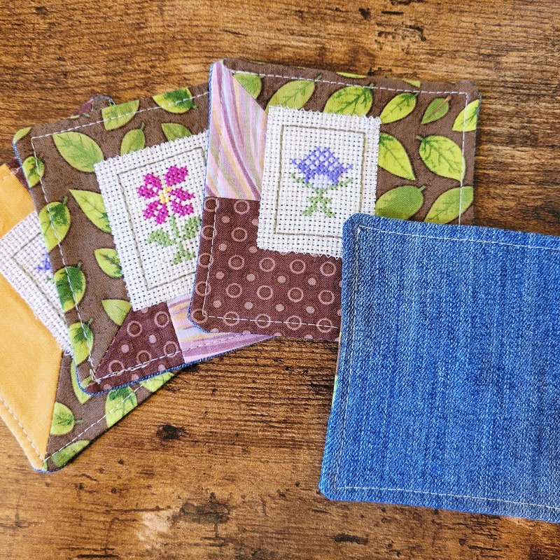 Cross Stitch Coaster - Etsy