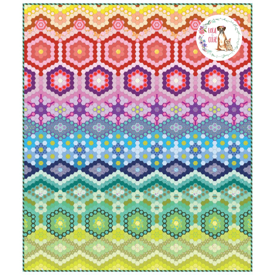 Tula Pink Alchemy Quilt Kit: English Paper Piecing, Fabric & Templates ...